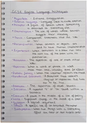 Simply explained: Easy GCSE English Language Techniques and Structural ...