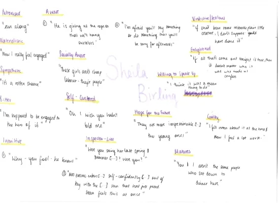 Simply explained: Sheila Birling Quotes and Analysis - An Inspector ...