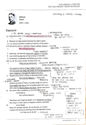 Simply explained: Exposure by Wilfred Owen - GCSE AQA Poetry Analysis and Annotations (English ...