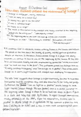 A Christmas Carol Grade 9 Essay on Scrooge's Redemption (English ...