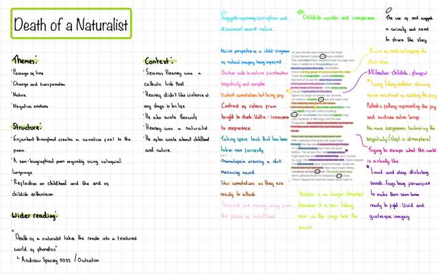 Death of a Naturalist Poem Analysis PDF - Themes, Context, and ...