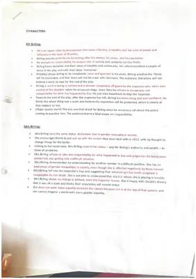 Simply explained: Inspector Calls Character Analysis: Mr Birling, Mrs ...