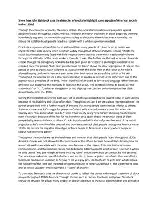 Simply explained: Crooks Character Analysis in 'Of Mice and Men ...