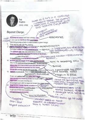 Bayonet Charge Poem PDF: Analysis, Quotes, Themes & Annotations for ...