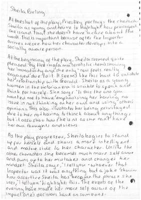 Sheila Birling Quotes and Character Analysis: How Sheila Changes in An ...