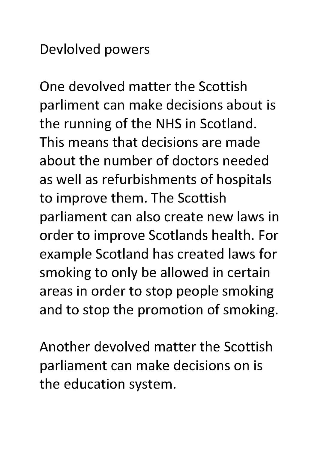 Devolved and Reserved Powers in Scotland and UK - Simple Examples for ...