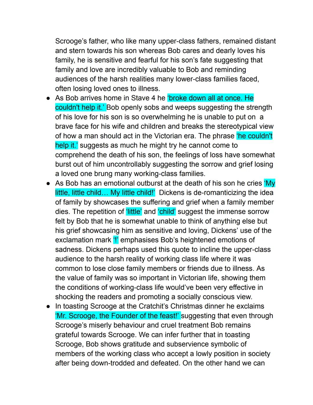 Bob Cratchit and Tiny Tim Quotes - Christmas Carol Analysis for Kids ...