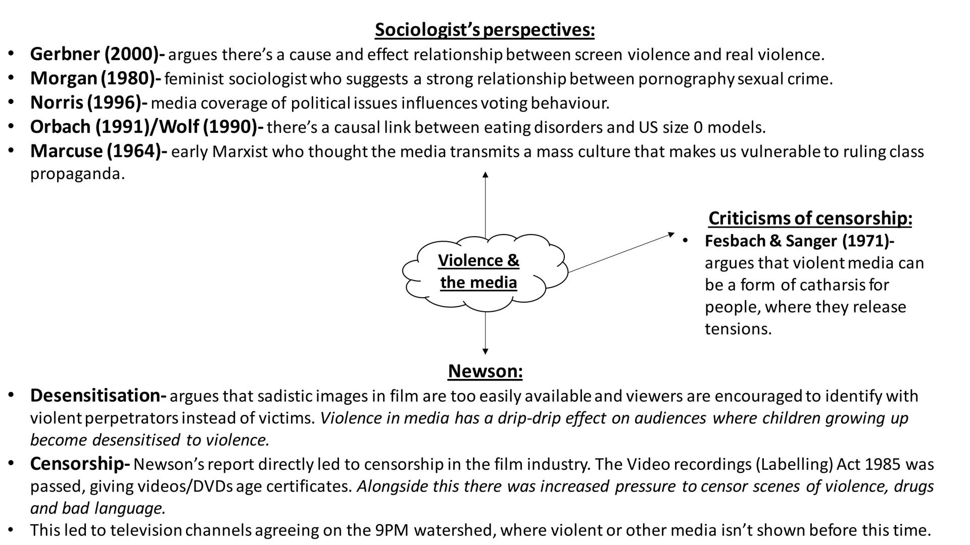 AQA A-level Sociology- Media Full Topic Revision (Sociology) - Knowunity