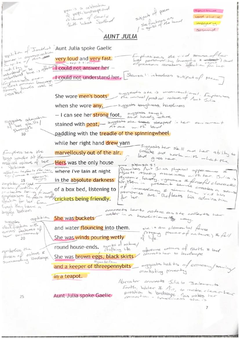 Aunt Julia by Norman MacCaig - Poem Analysis & Higher English Study ...
