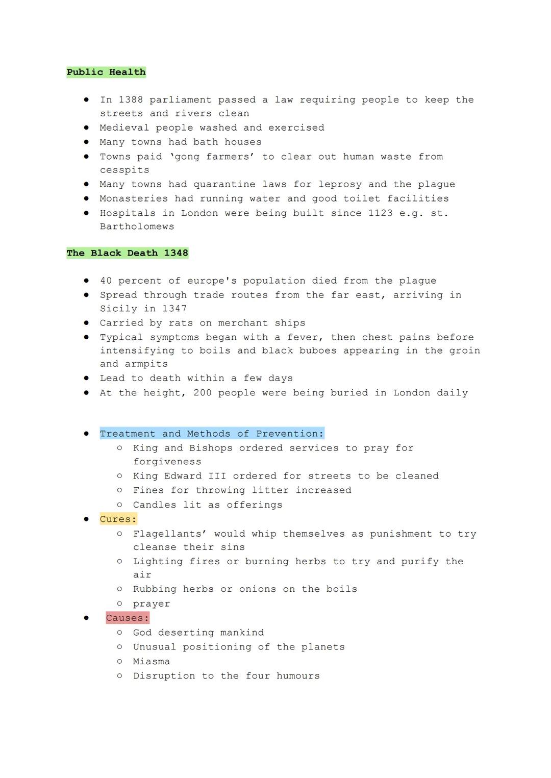 Simply explained: Medieval Medicine and Public Health: Causes ...