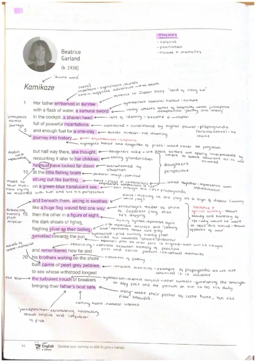 Kamikaze Poem Analysis: Themes, Structure, and Quotes (English ...