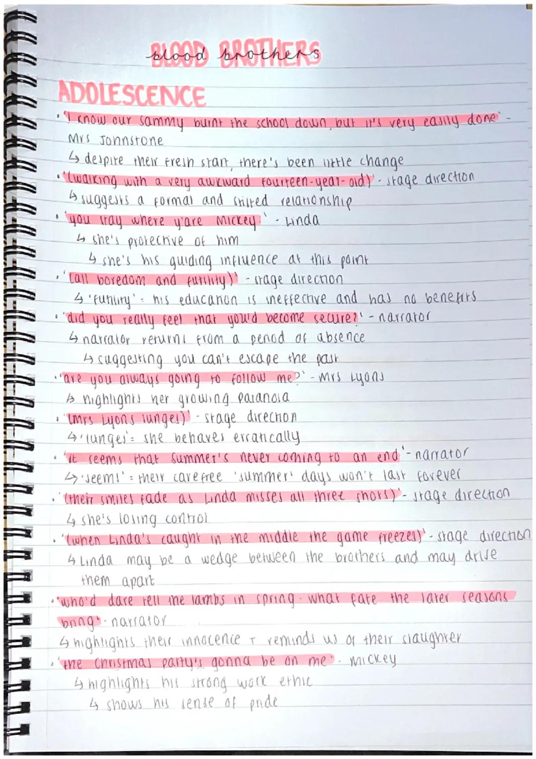 Simply explained: Blood Brothers Key Quotes for Mrs Johnstone, Mickey ...