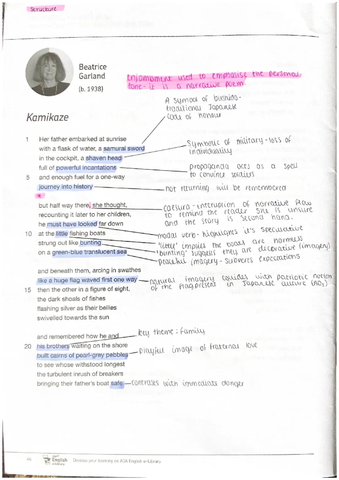 Kamikaze Poem by Beatrice Garland - Analysis, Structure & Quotes ...