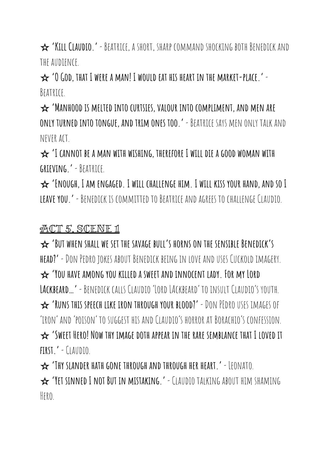 Simply explained: Much Ado About Nothing Quotes: Key Analysis for GCSE ...