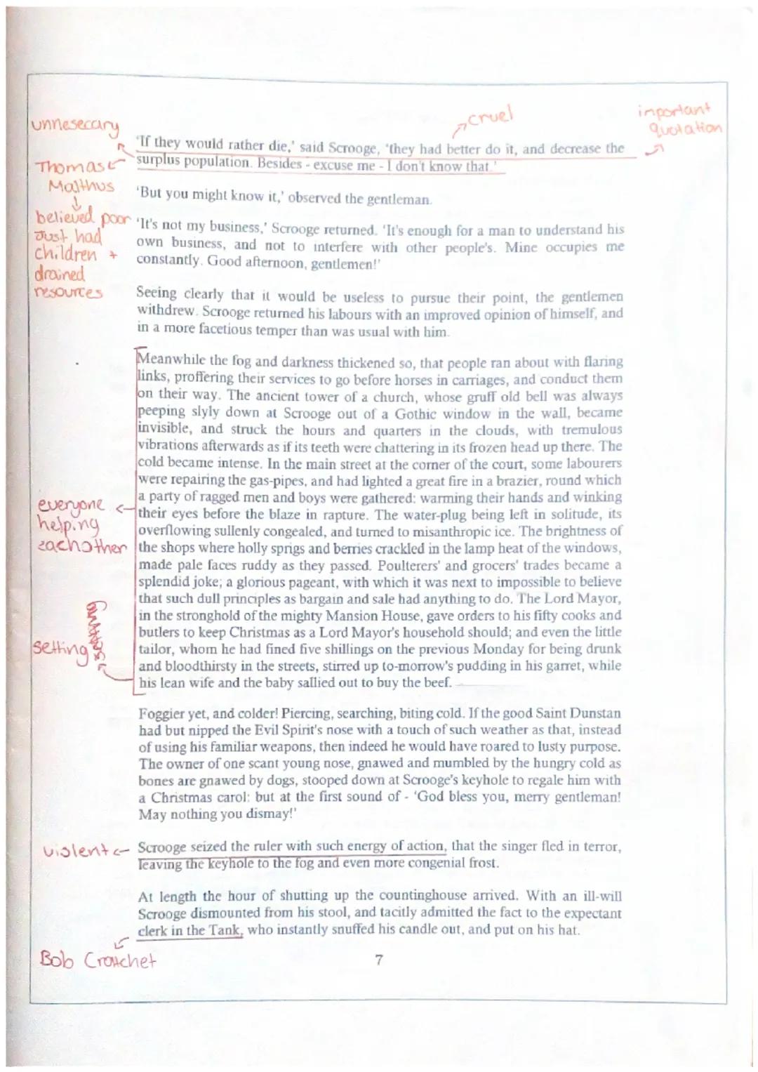 A Christmas Carol Stave 1 Annotations PDF: Quotes, Summary & Analysis ...