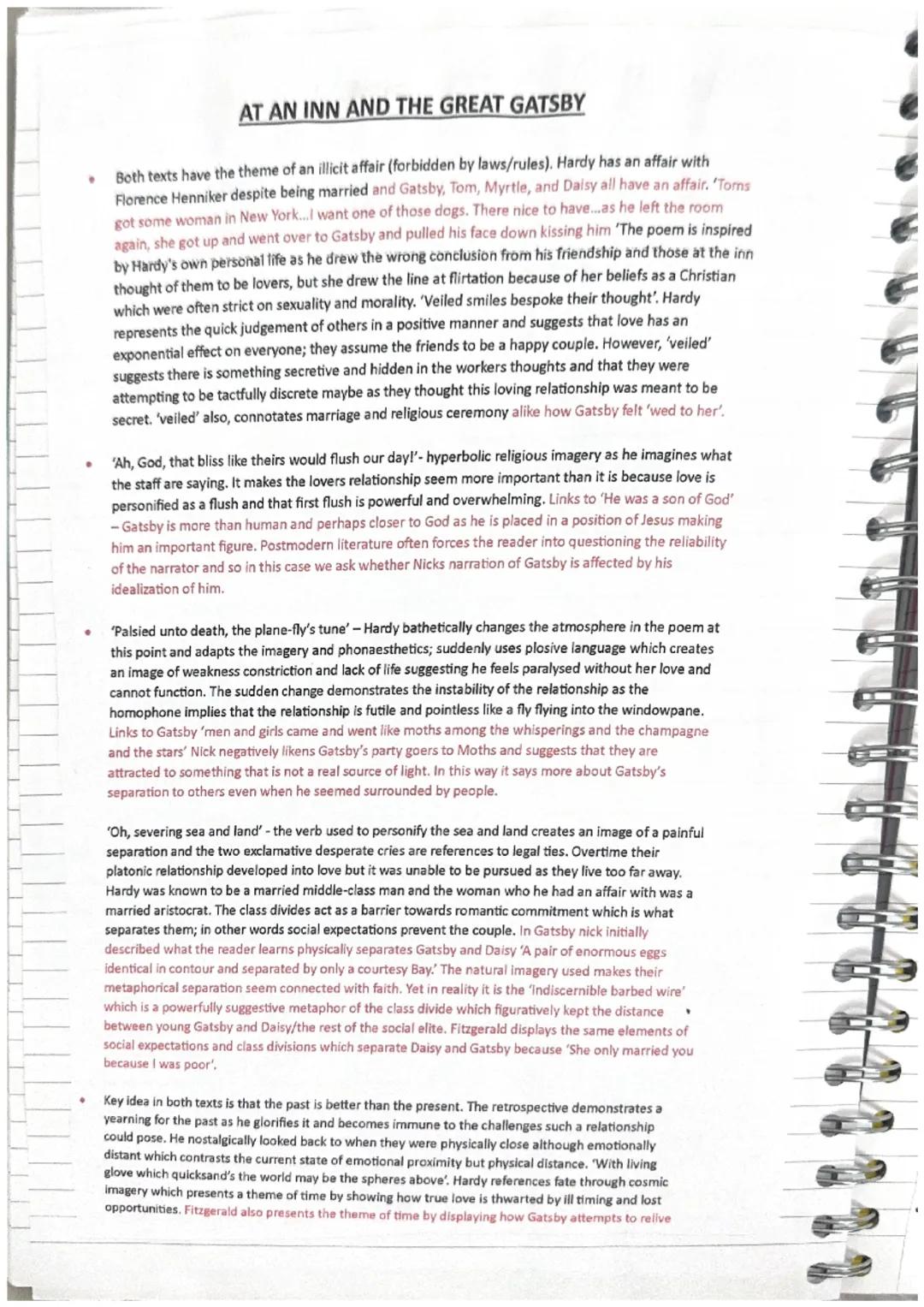 Poetry pre 1900s and Great Gatsby comparisons (English Literature ...