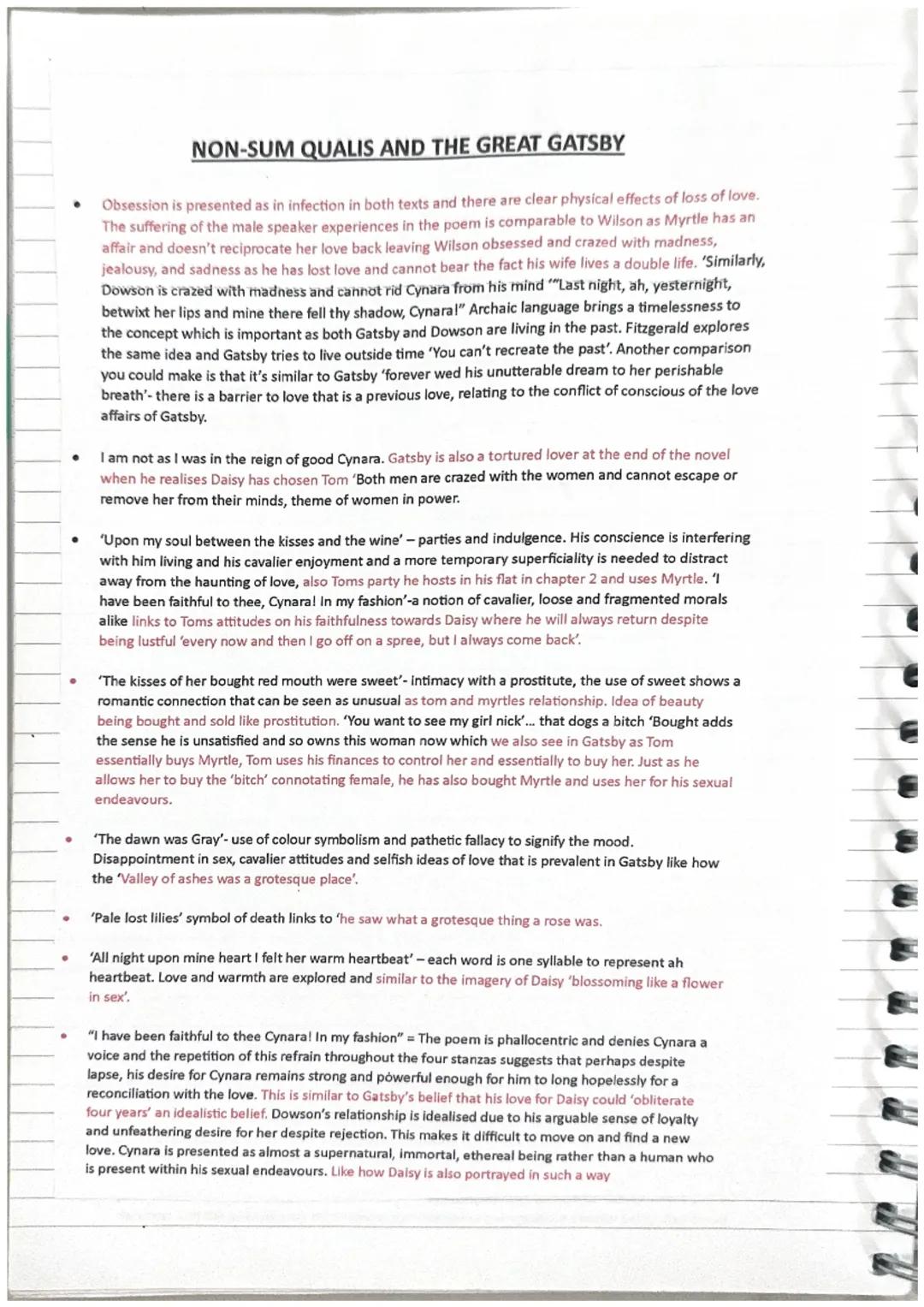 Poetry pre 1900s and Great Gatsby comparisons (English Literature ...