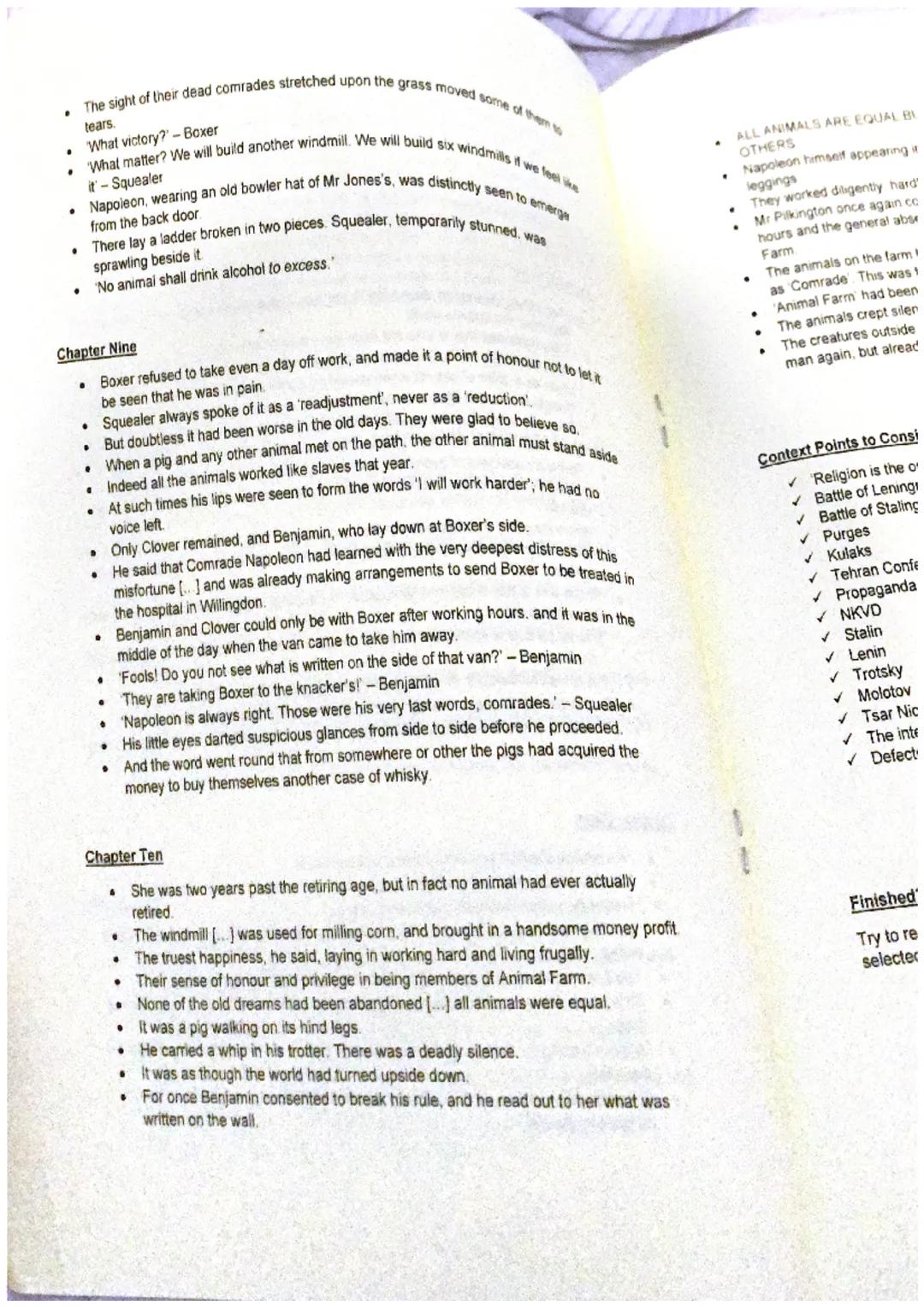 Animal Farm Key Quotes and Analysis with Page Numbers (English ...