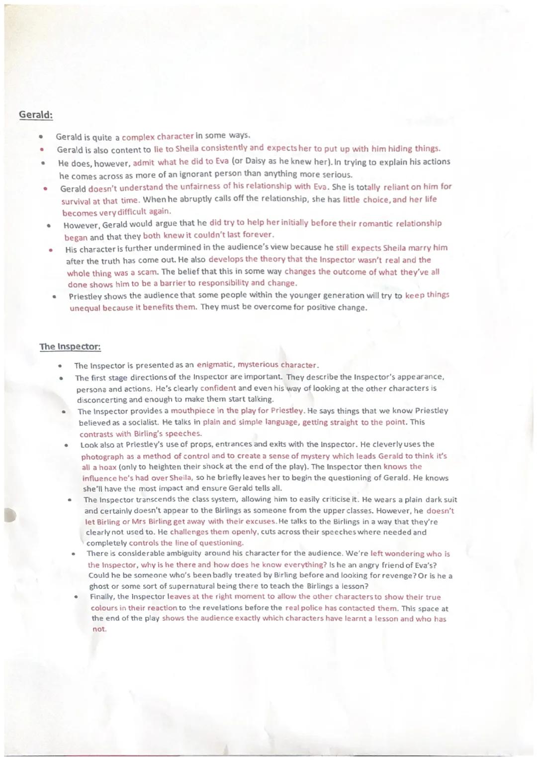 Simply explained: Inspector Calls Character Analysis: Mr Birling, Mrs ...