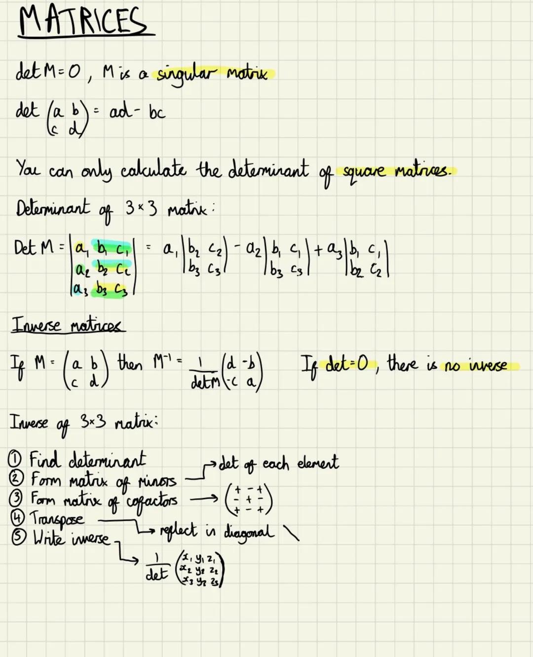 Simply explained: Matrices (Further Maths) - Knowunity
