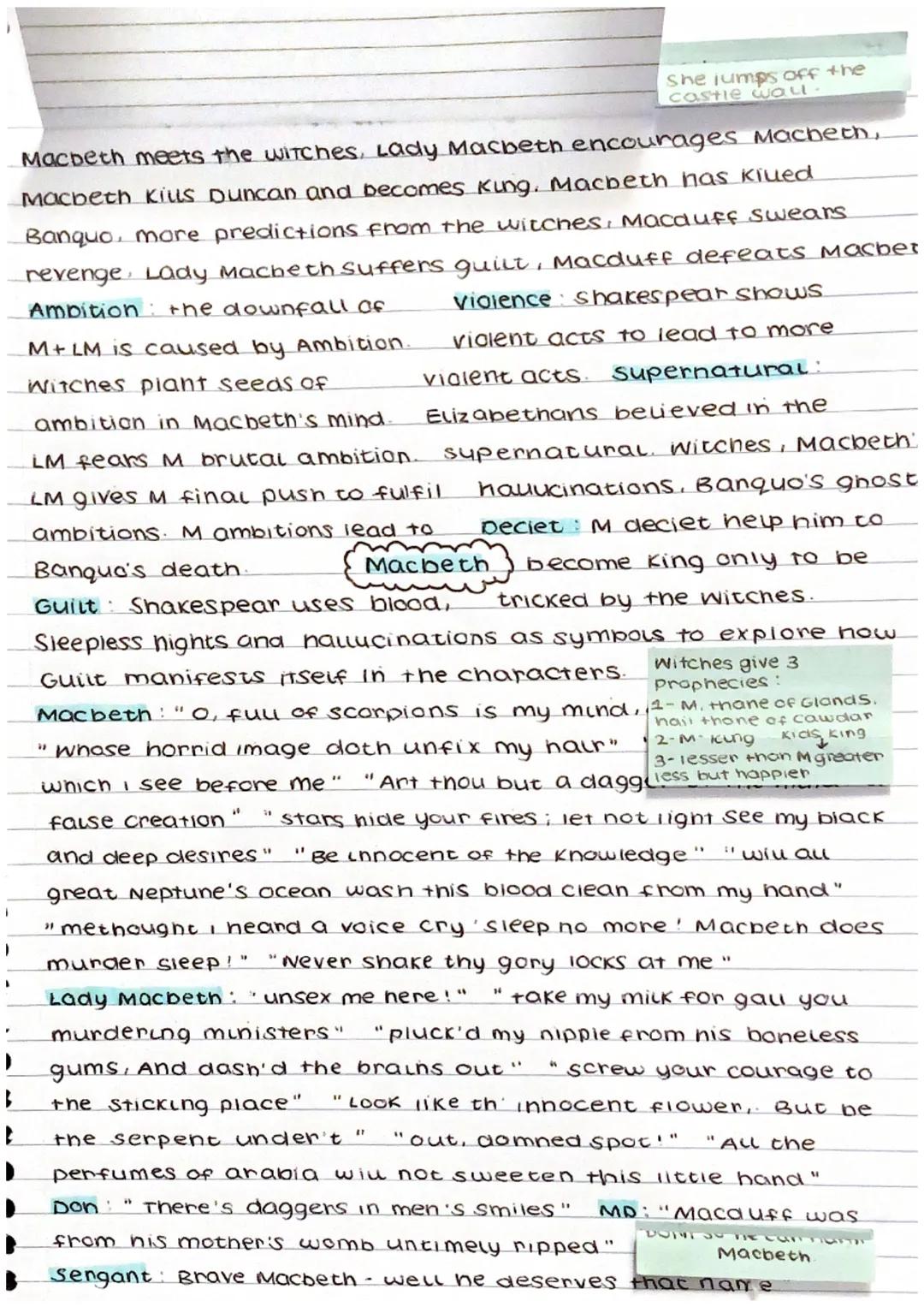 Free Macbeth Mind Map Template with Quotes and Analysis (English ...