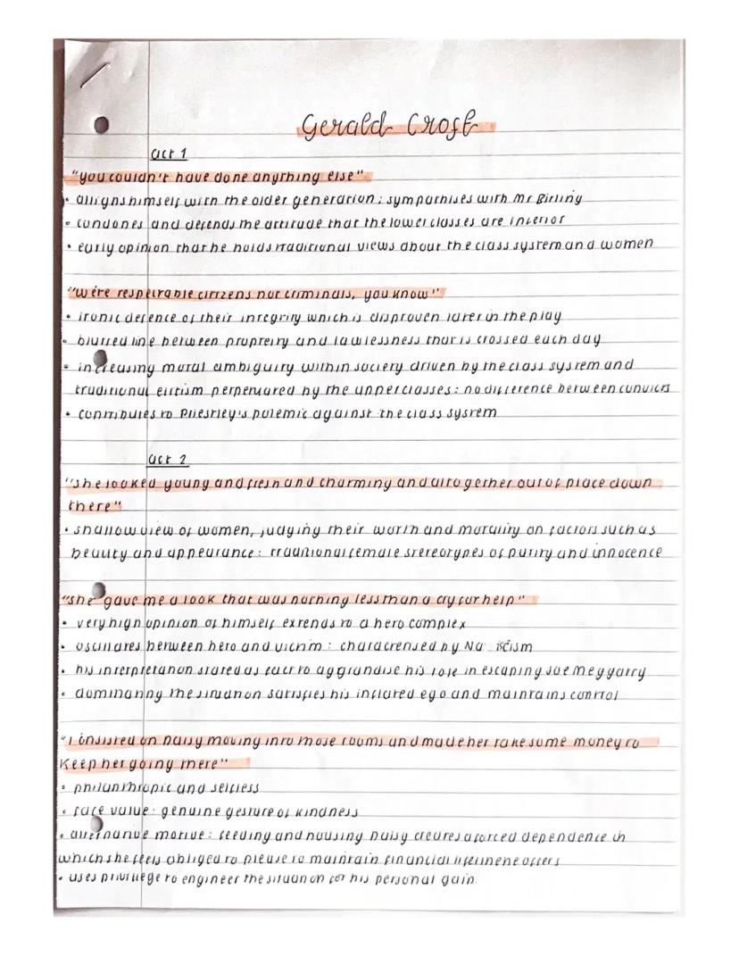 Gerald Croft in An Inspector Calls: Key Quotes & Analysis (English ...