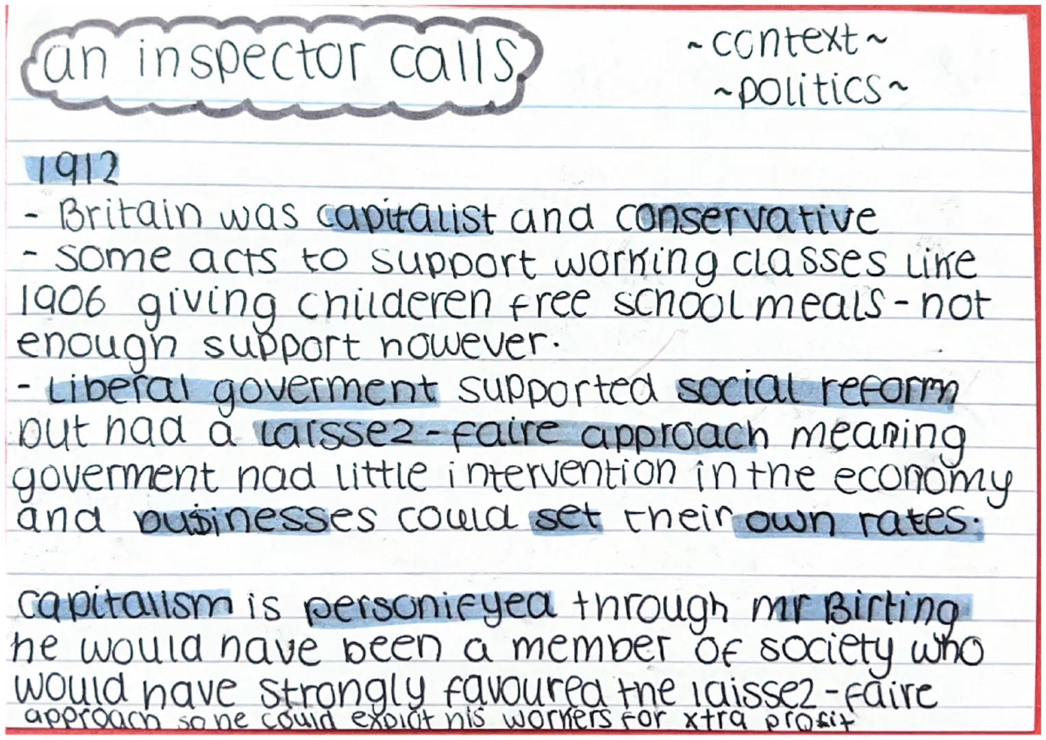 Simply explained: An Inspector Calls Context: Historical Summary ...