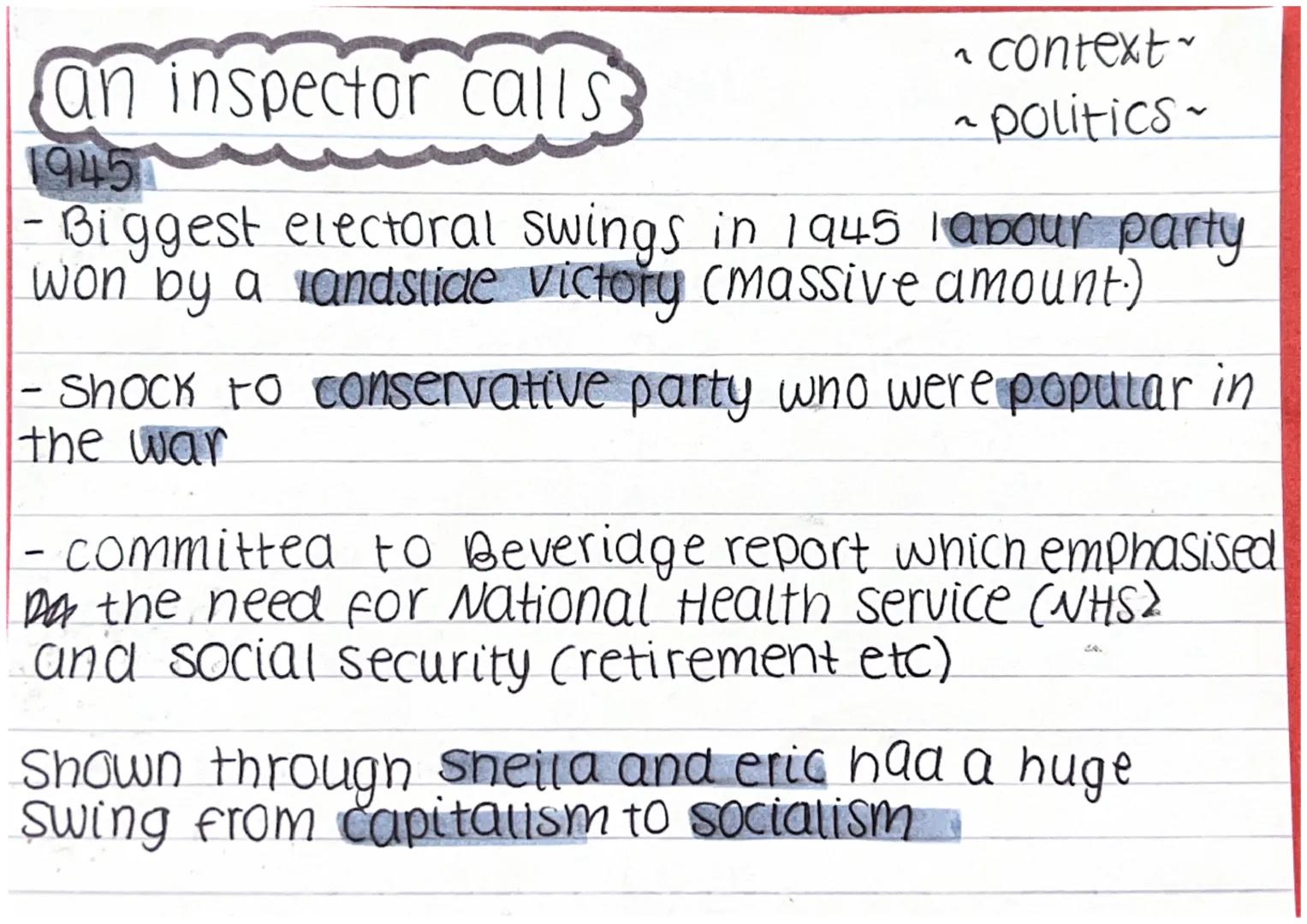 Simply explained: An Inspector Calls Context: Historical Summary ...