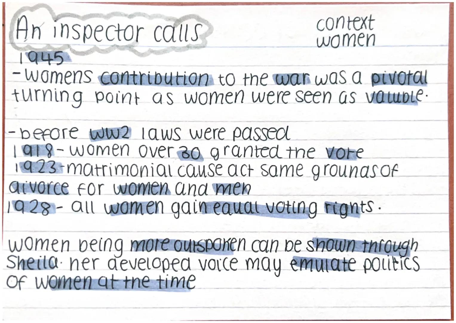 Simply explained: An Inspector Calls Context: Historical Summary ...