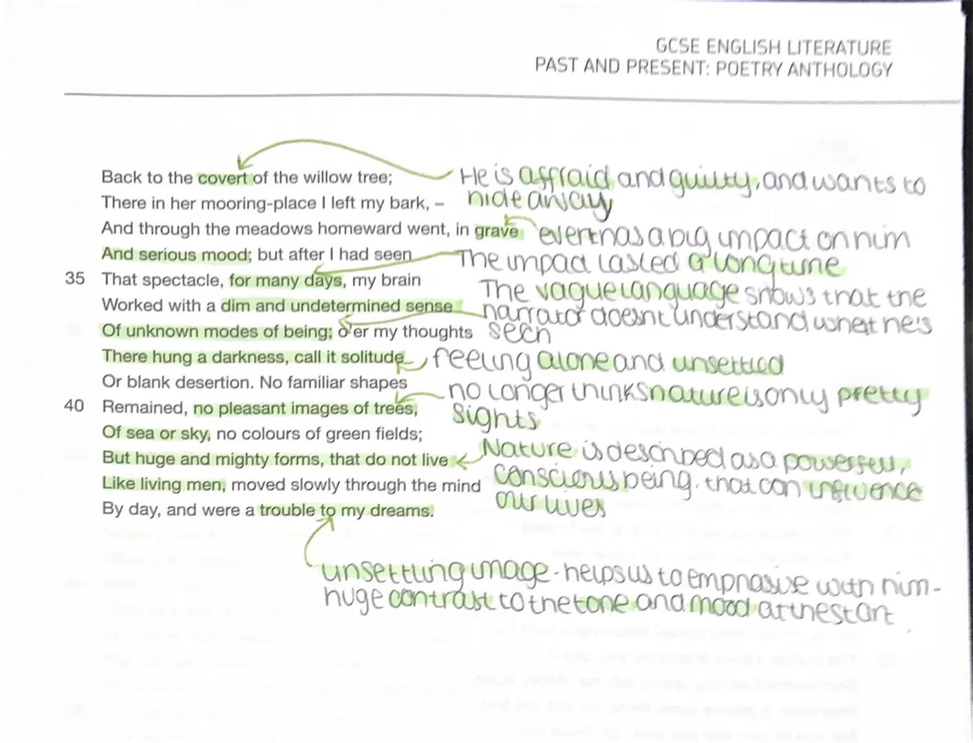 Extract from The Prelude GCSE Analysis and Key Quotes (English ...