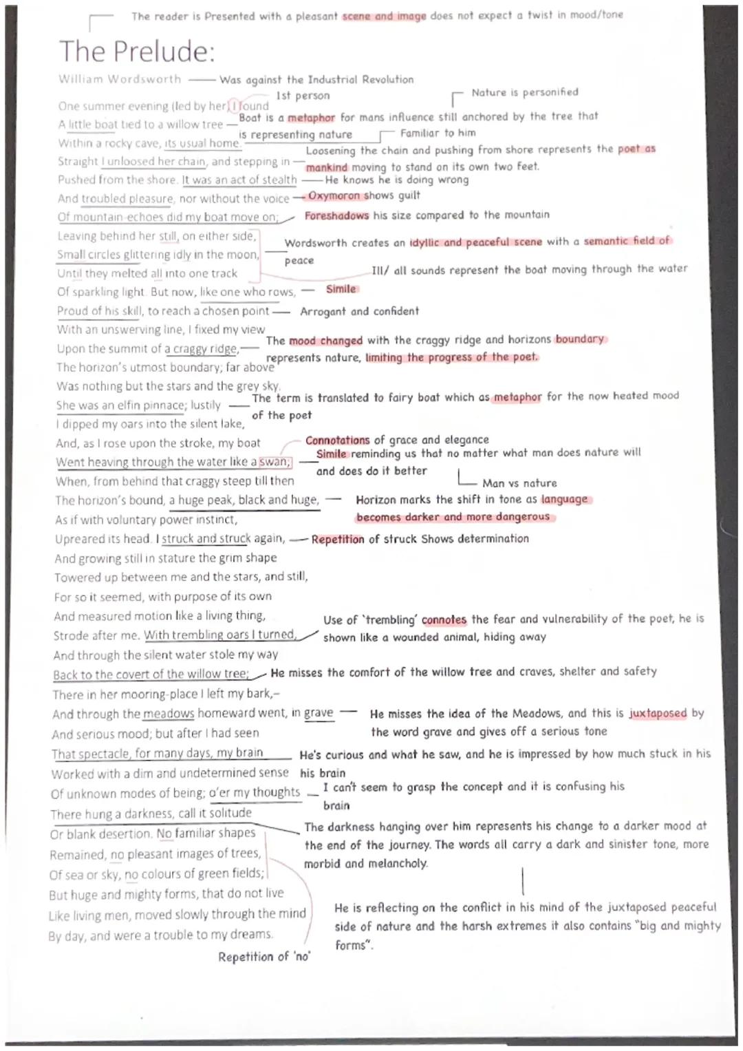 Ozymandias and The Prelude Comparison Essay Grade 9 | Ozymandias ...