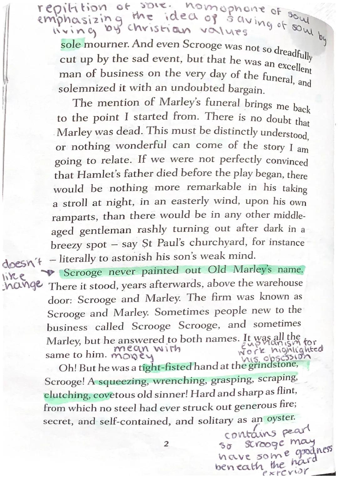 A Christmas Carol Stave 1 Annotations and Summary - Marley's Ghost and ...