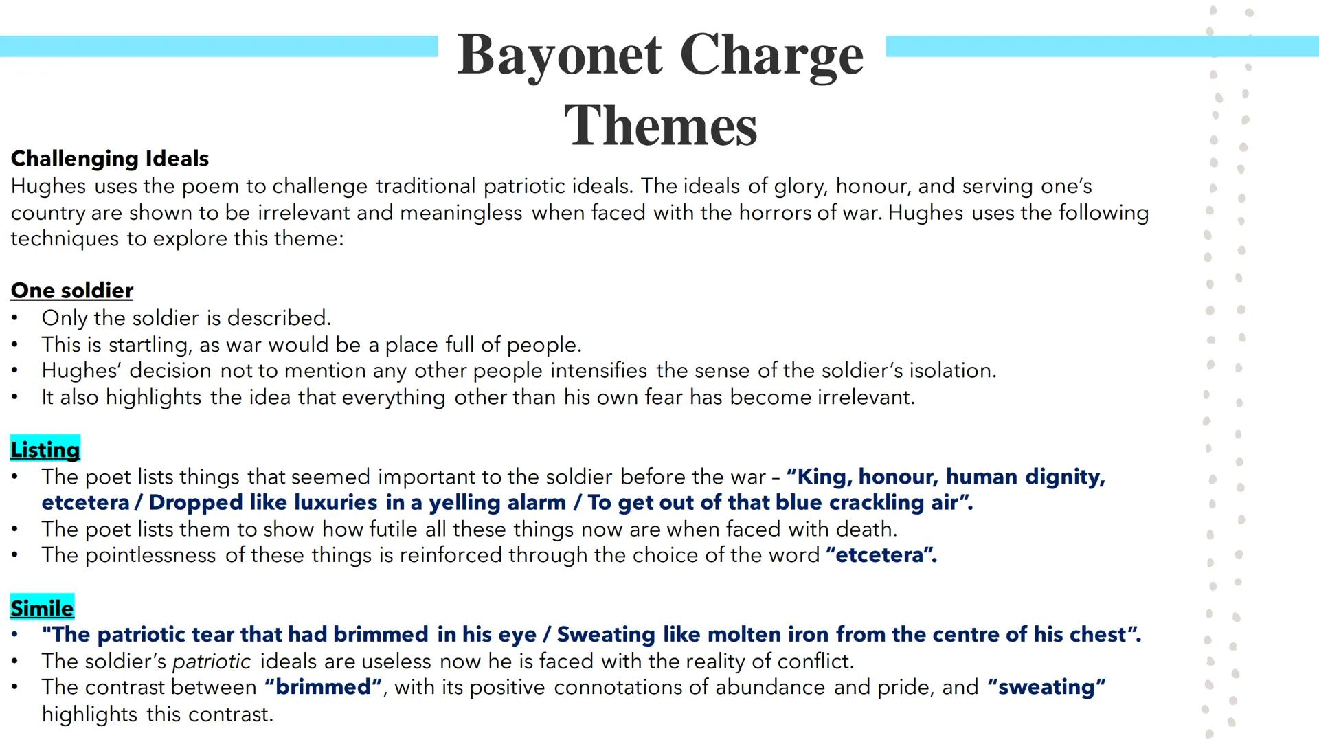 Bayonet Charge: Poem PDF, Analysis, Themes, and Quotes for GCSE Help ...