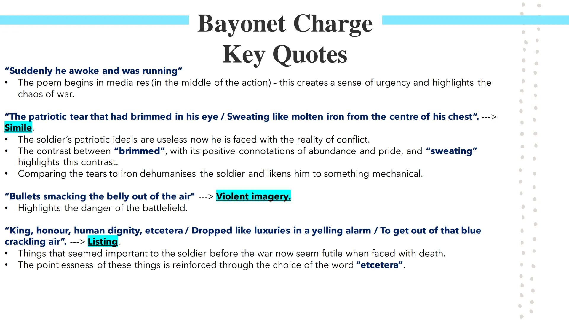 Bayonet Charge: Poem PDF, Analysis, Themes, and Quotes for GCSE Help ...