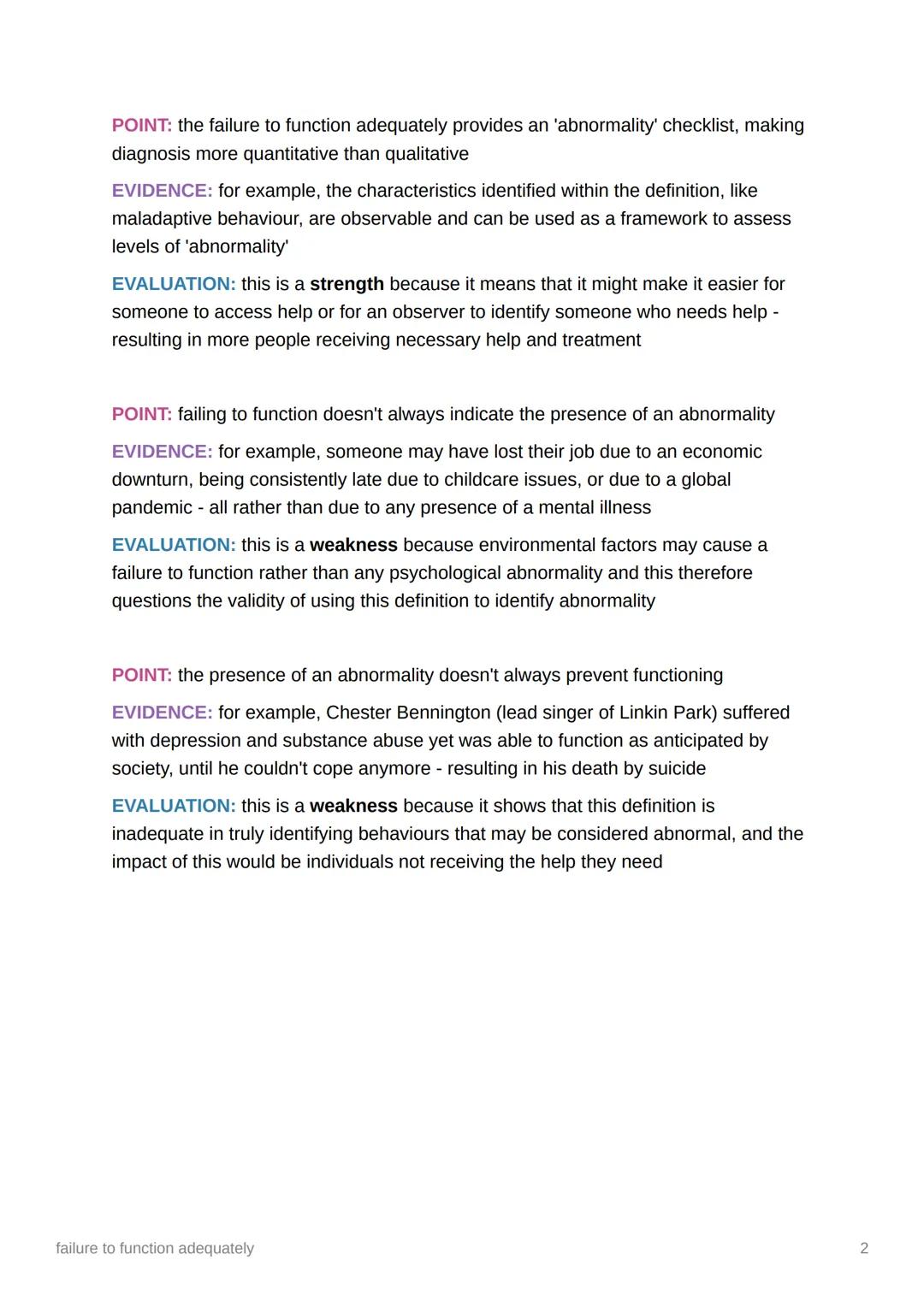 Failure to Function Adequately: Examples, Weaknesses, and Strengths ...