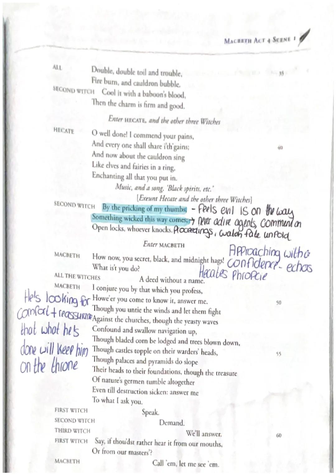 Macbeth Act 4: Scene 1 Analysis and Important Quotes (English ...