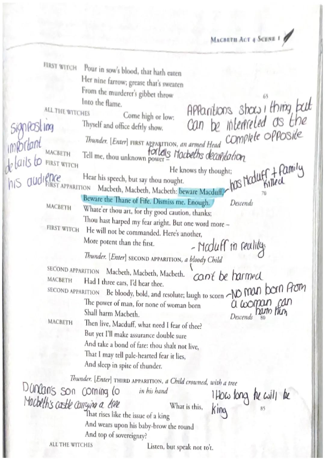 Macbeth Act 4: Scene 1 Analysis and Important Quotes (English ...