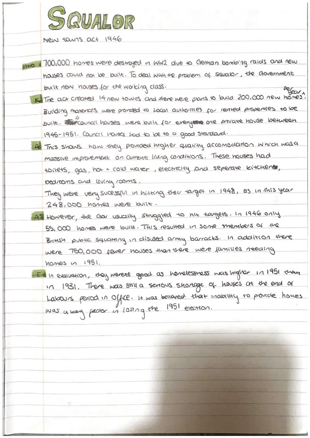 Simply explained: Labour Reforms 1945-1951 Higher History Example Essay PDF - Social Issues and ...