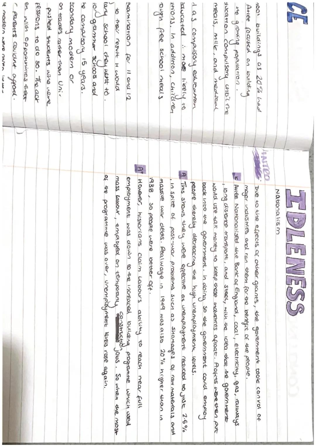 Simply explained: Labour Reforms 1945-1951 Higher History Example Essay PDF - Social Issues and ...