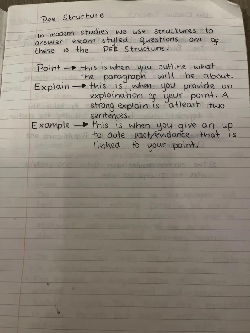 PEE Paragraph Structure for Modern Studies GCSE - Easy Examples and ...