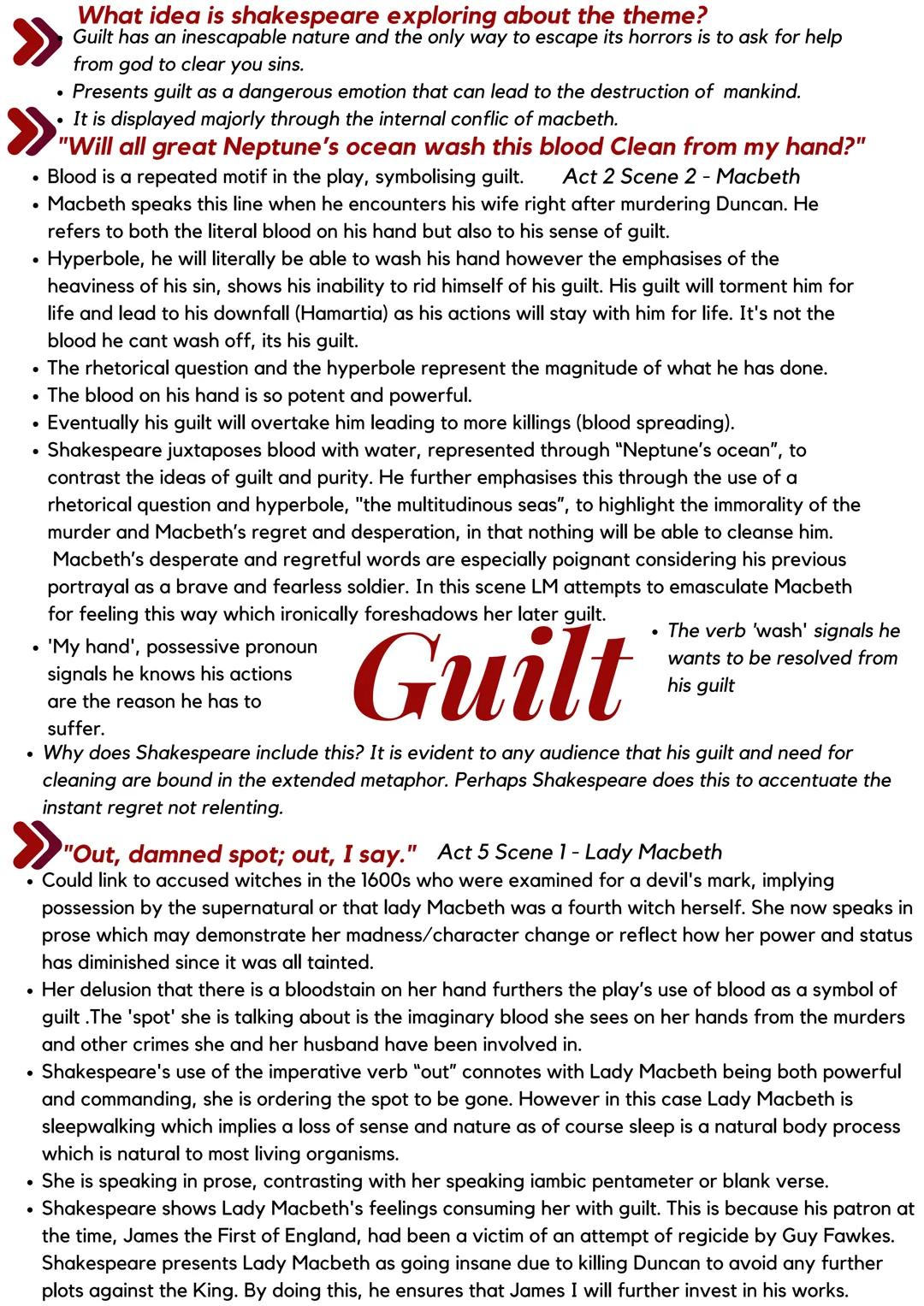 Simply explained: Macbeth Key Quotes and Themes PDF - Easy GCSE ...