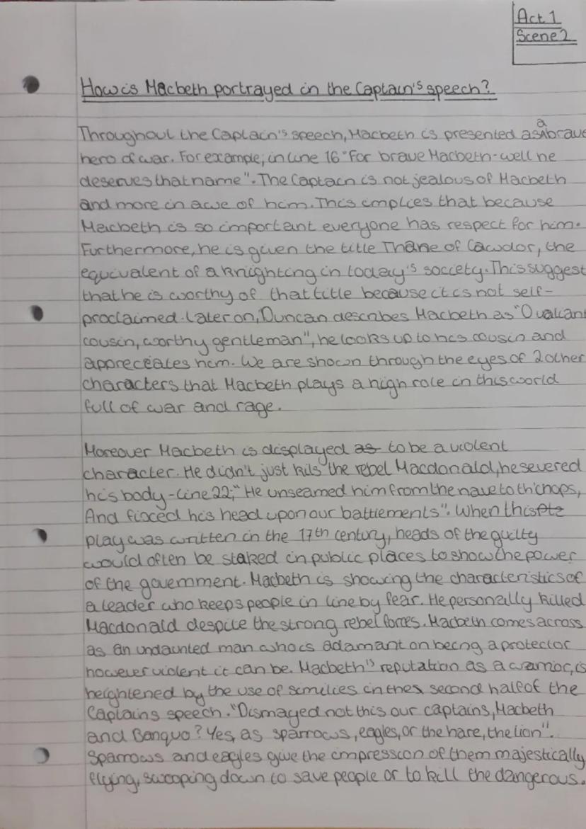 Act 1 Scene 2 Macbeth Summary, Quotes, and Analysis (English Literature ...