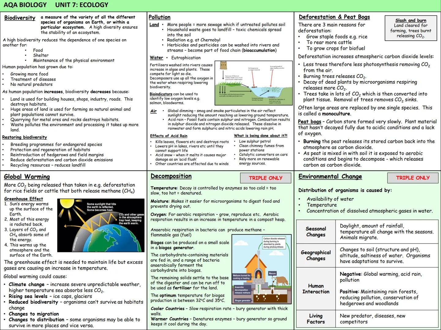 Simply explained: GCSE Biology Knowledge Organiser (Biology) - Knowunity