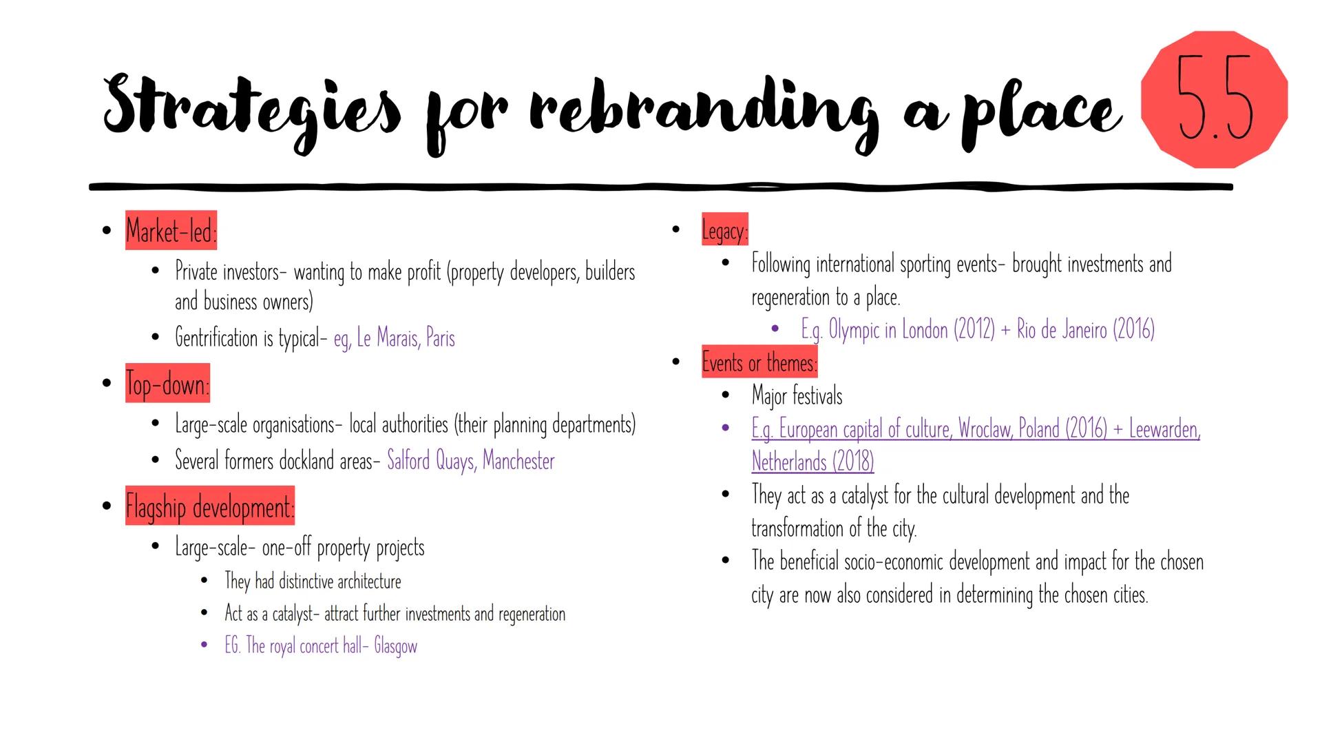 Simply explained: Changes spaces; making places (Geography) - Knowunity