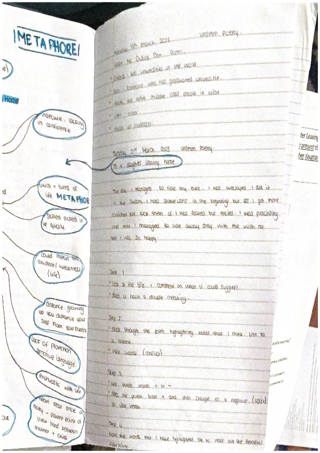Unseen Poetry: To a Daughter Leaving Home Annotated Example & Analysis (English Literature) as ...
