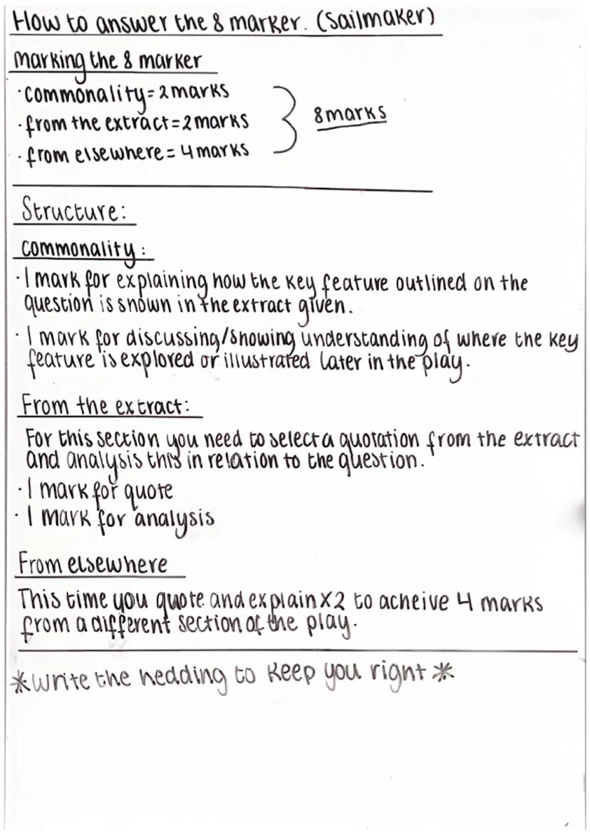 How to Answer an 8 Mark Question in English - Easy Guide! (English) as PDF - Knowunity