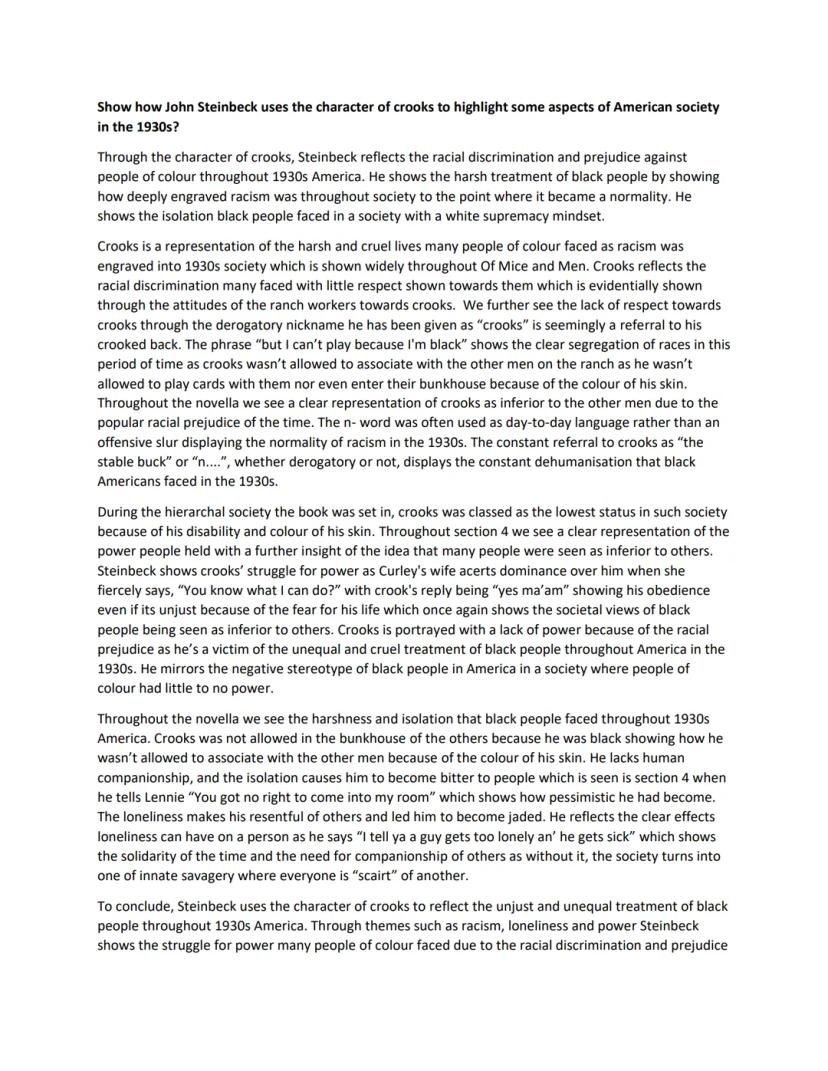 Simply explained: Crooks Character Analysis in 'Of Mice and Men ...