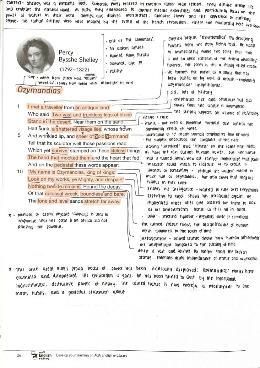 Ozymandias Poem: Fun Line by Line Analysis and Meaning (English ...