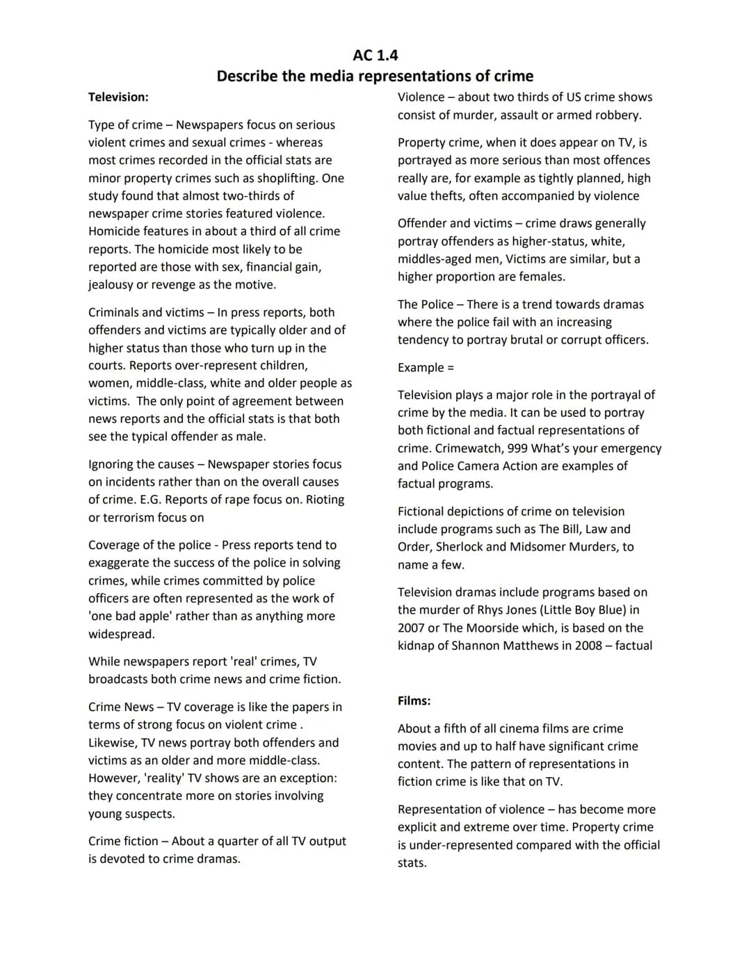Media Representations of Crime: Examples, Essays, and More ...
