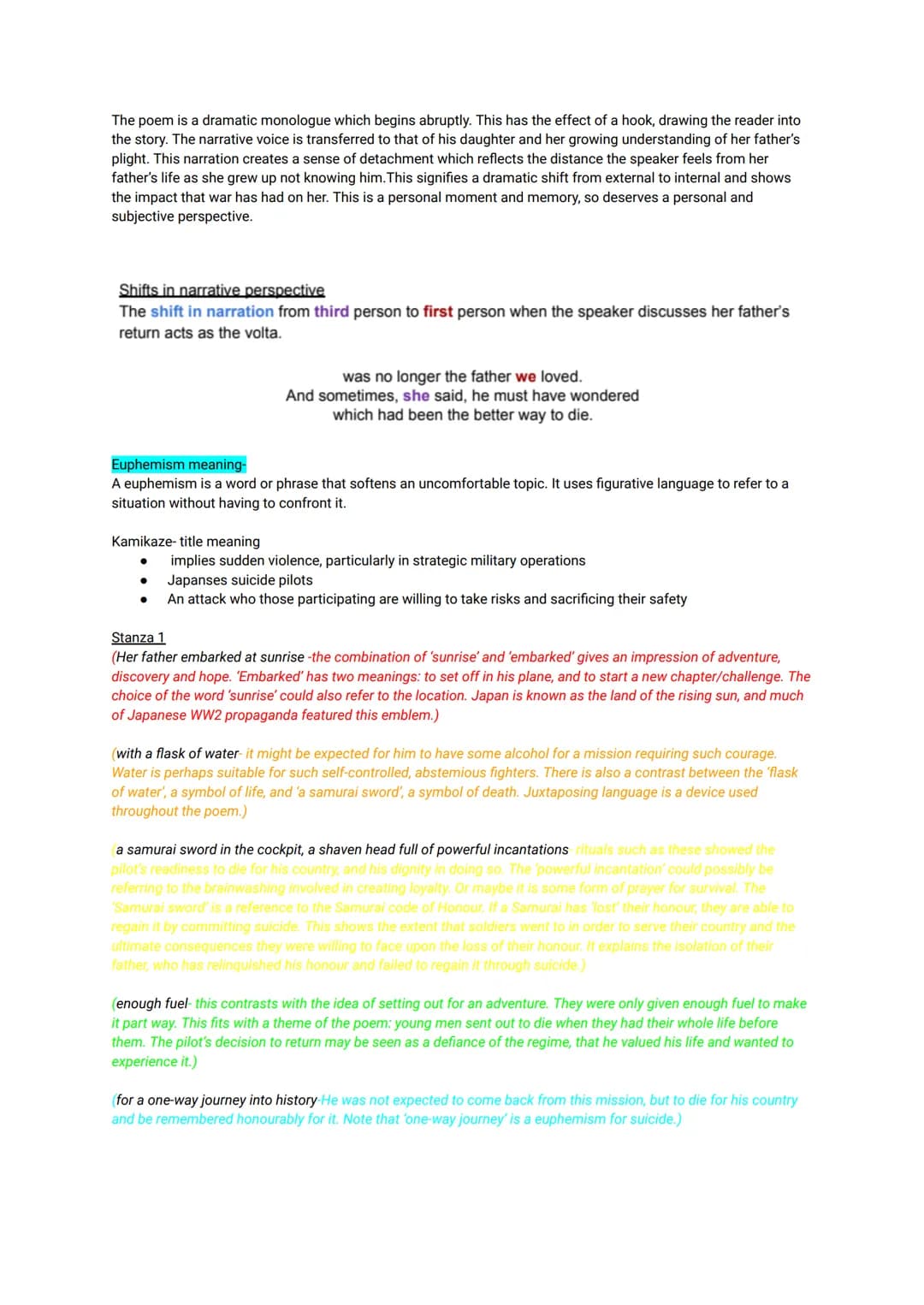 Discovering Beatrice Garland's Poem 'Kamikaze' (English Literature) as ...